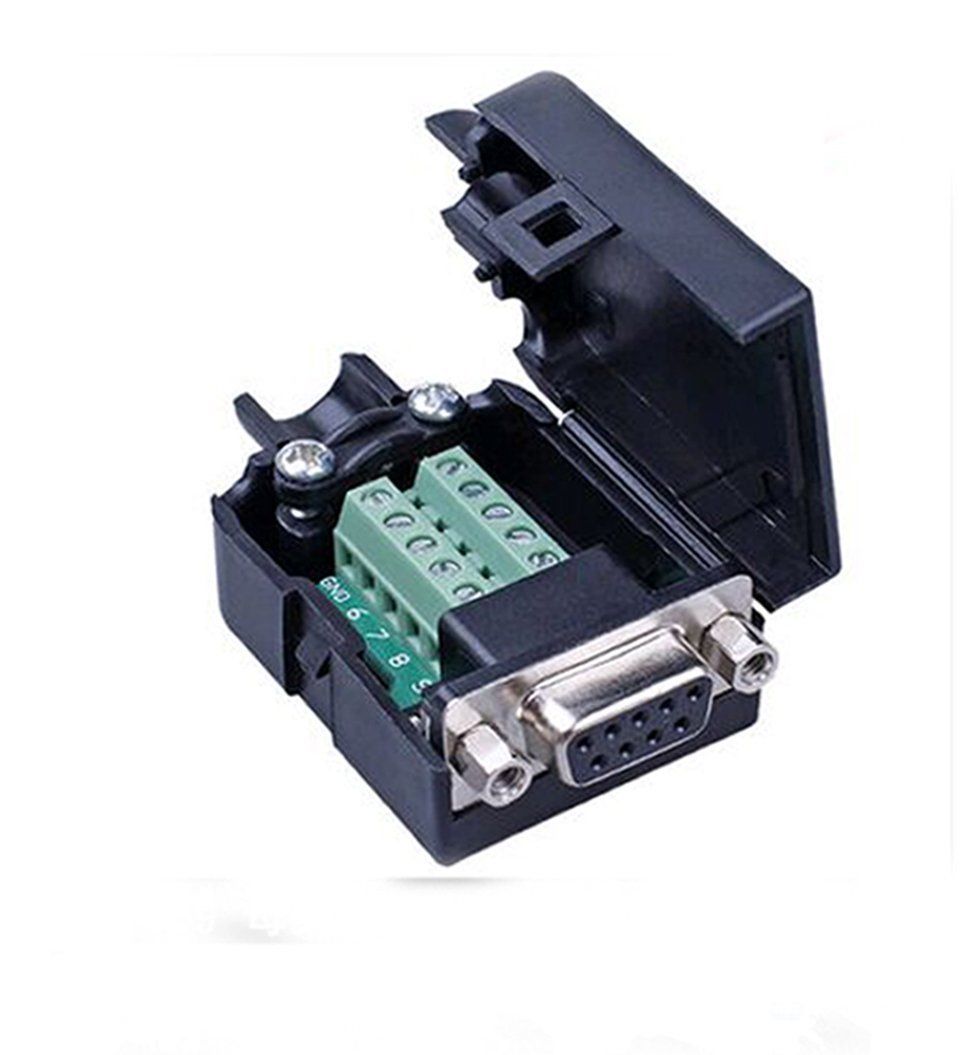 D-SUB 9 Pins, RS232, Hun, Terminal - Stik - LTS Shoppen Lemvig